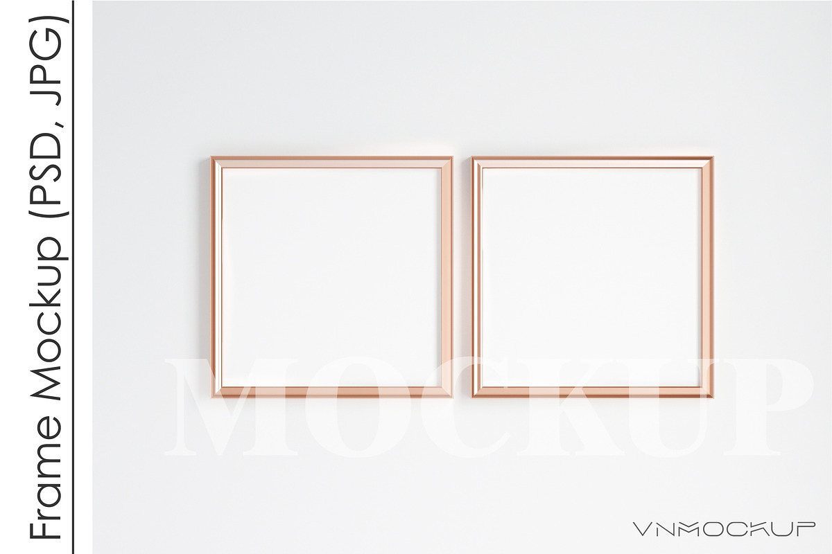 Square Frames Mockup PSD JPG, a Print Template by VNmockup