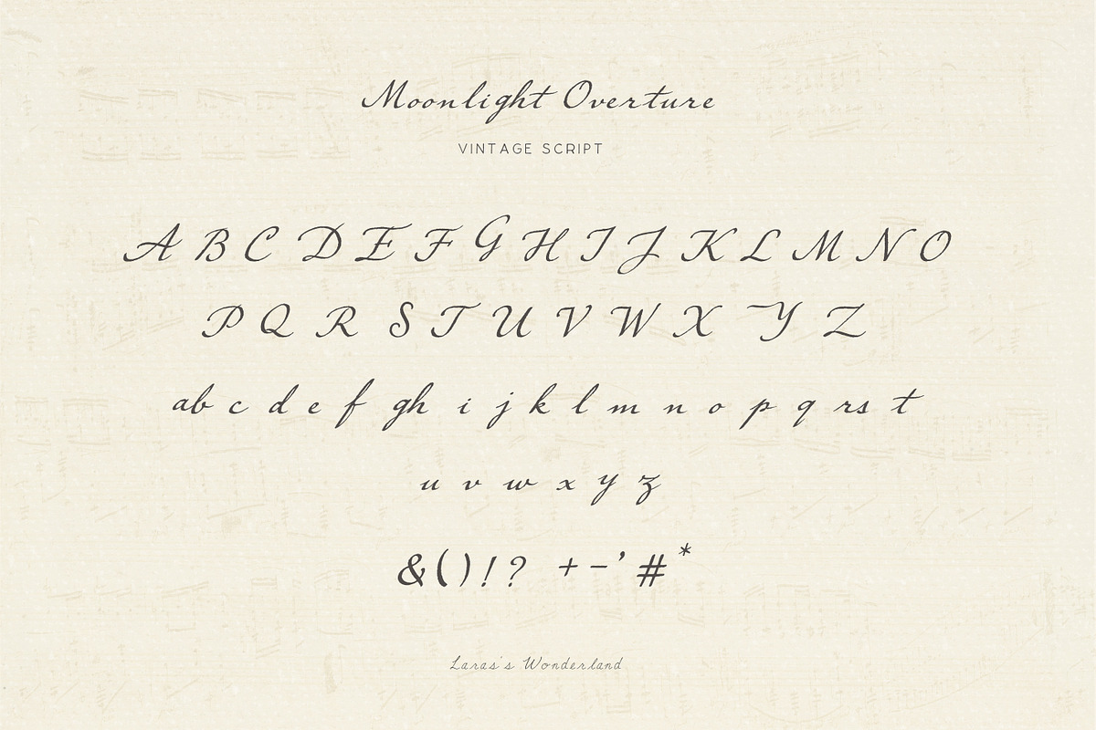 Handmade Vintage Sand & Script Trio