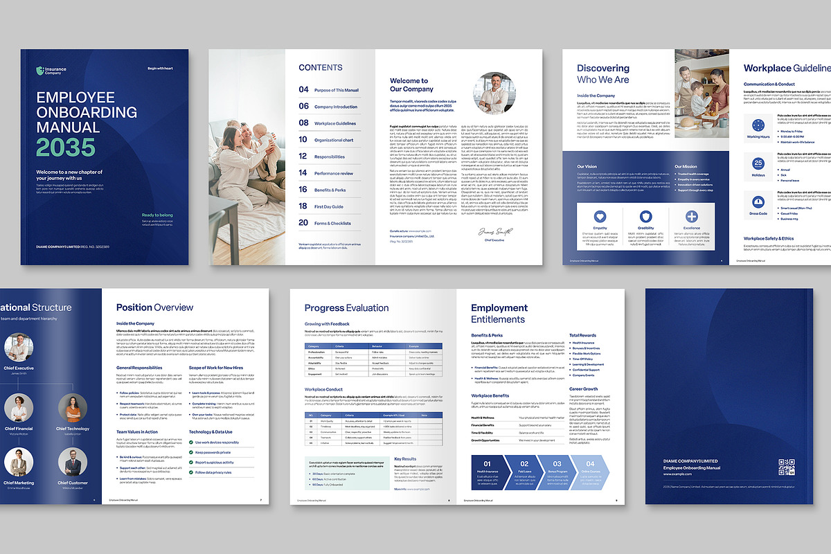 Employee Onboarding Manual Template, a Brochure Template by BrandPacks