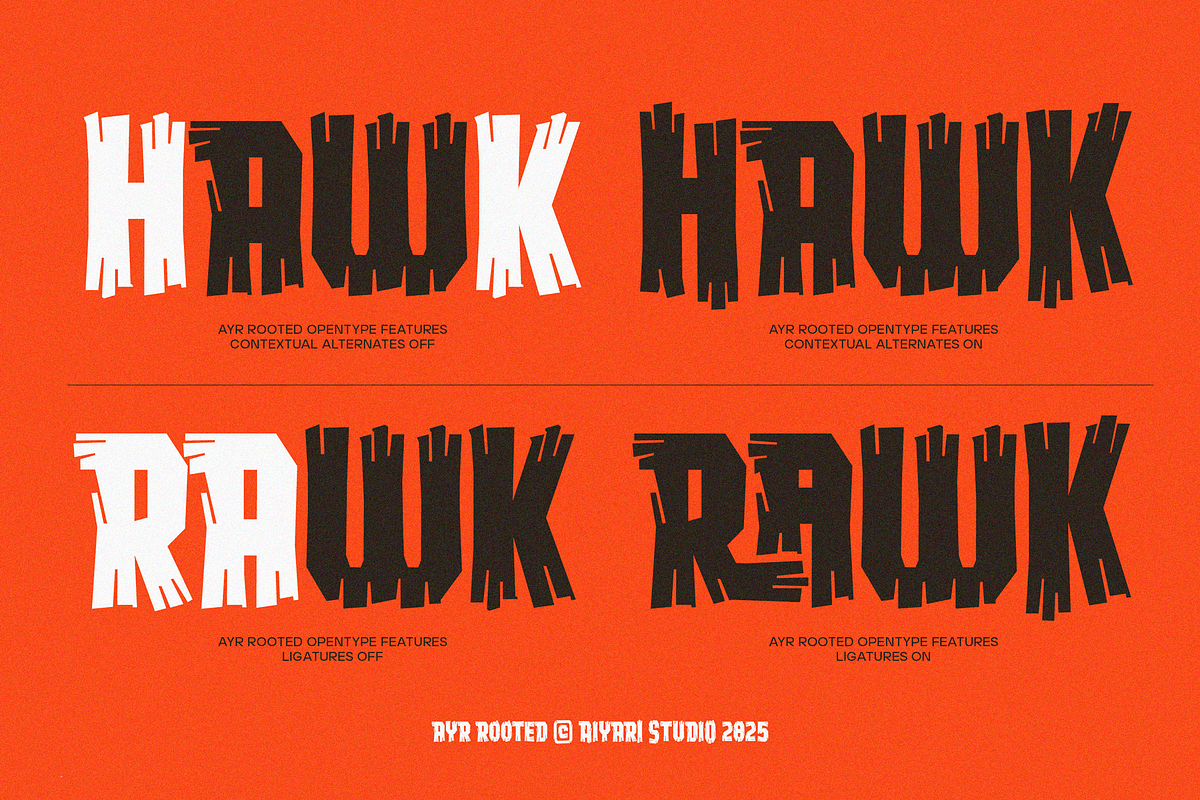 Rooted Display Typeface