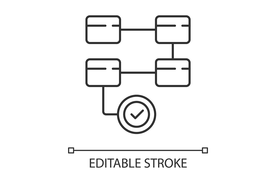 Activity diagram linear icon, an Outline Icon by bsd studio