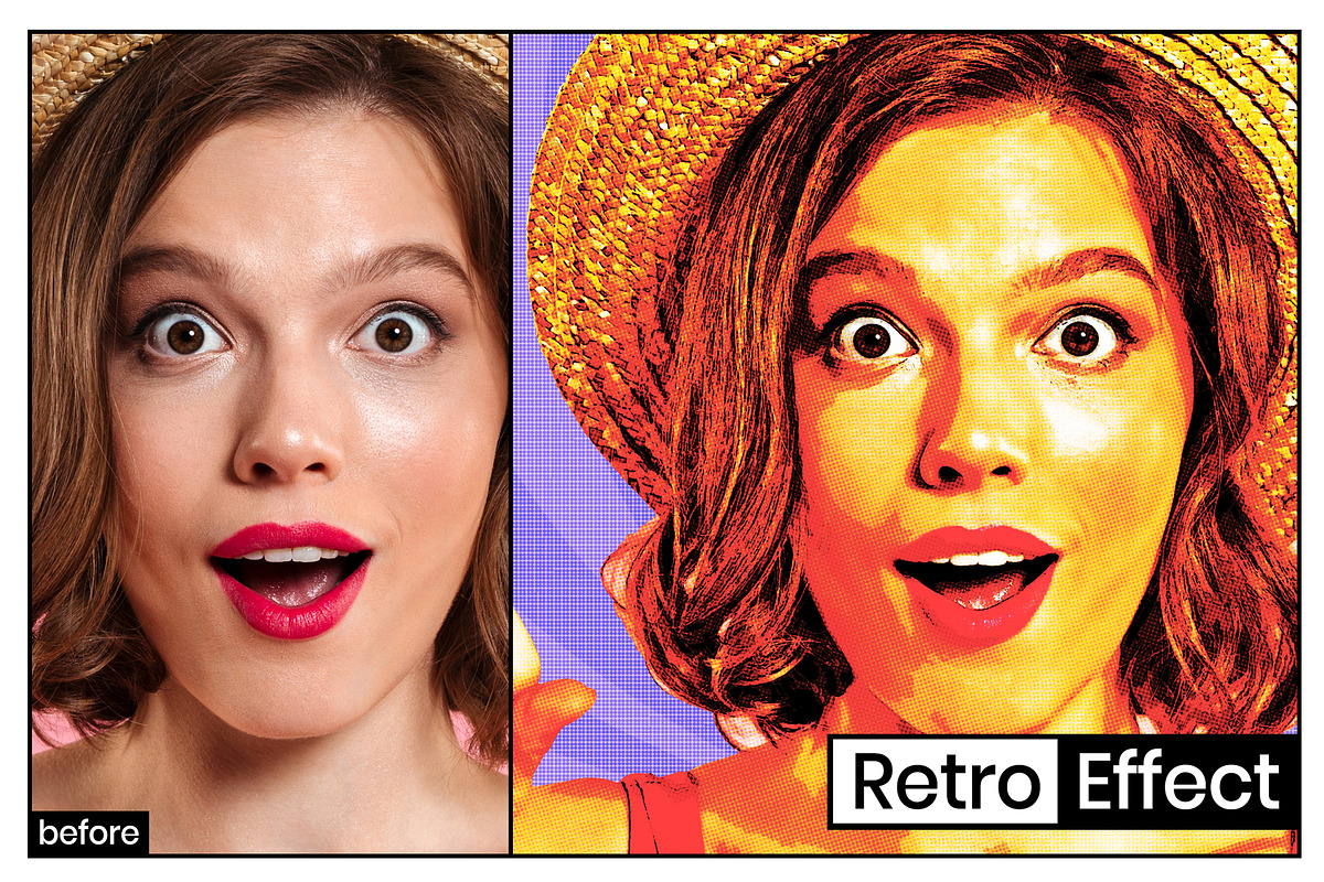 Retro Poster Effect, an Action Add-On by PSD Action