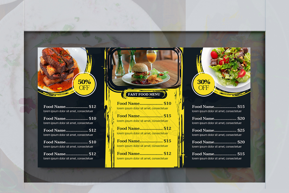 Digital Food Menu Design Template, a Stationery Template by MRI STUDIO ...