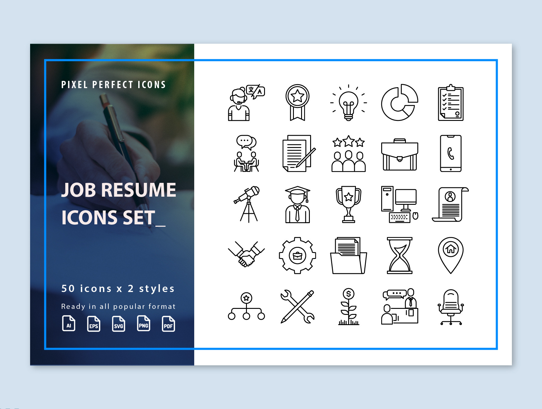 Job Resume Icons, an Icon by kerismaker | Creative Market