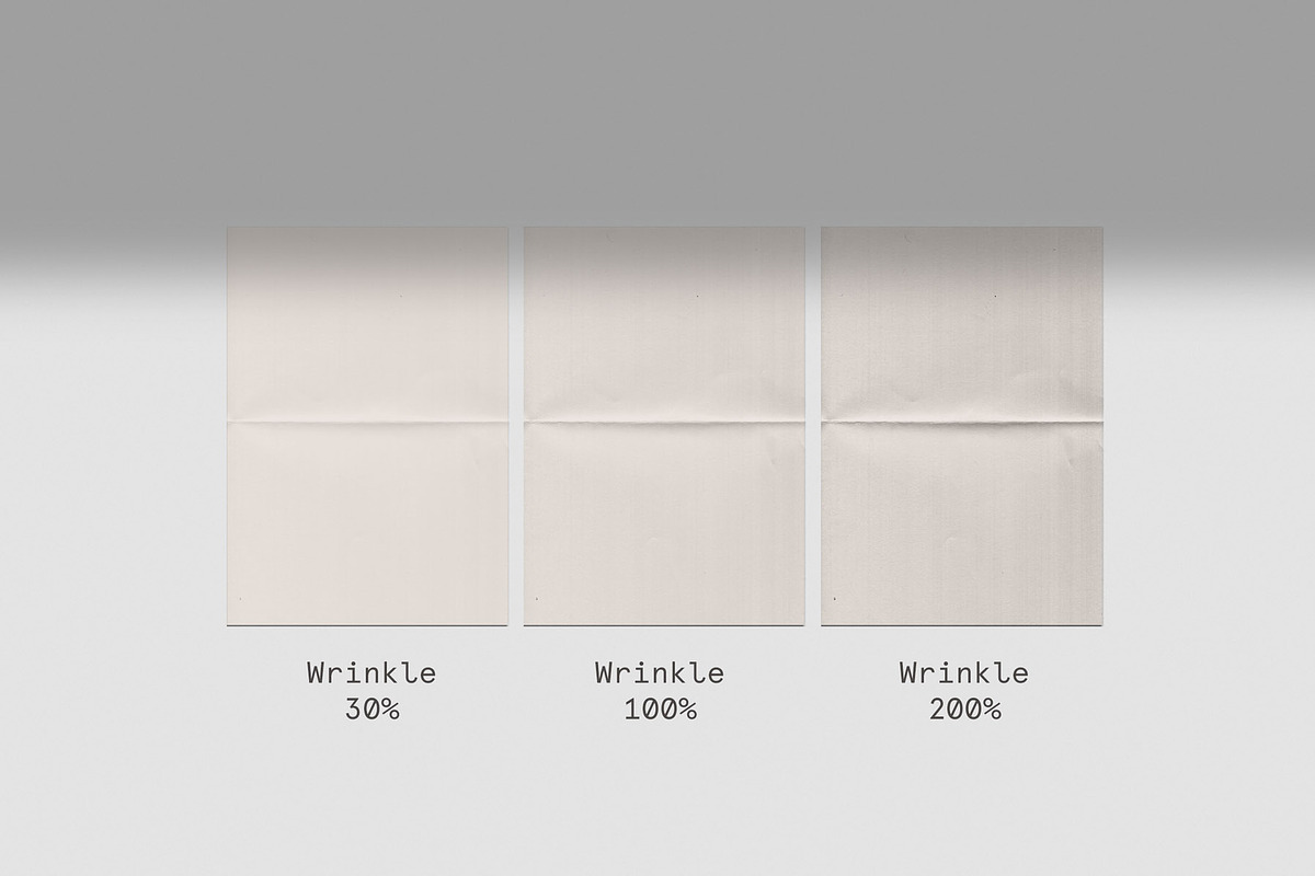 Wrinkle - Fold Paper Mockup, a Product Mockup by Bolderaja1 Studio