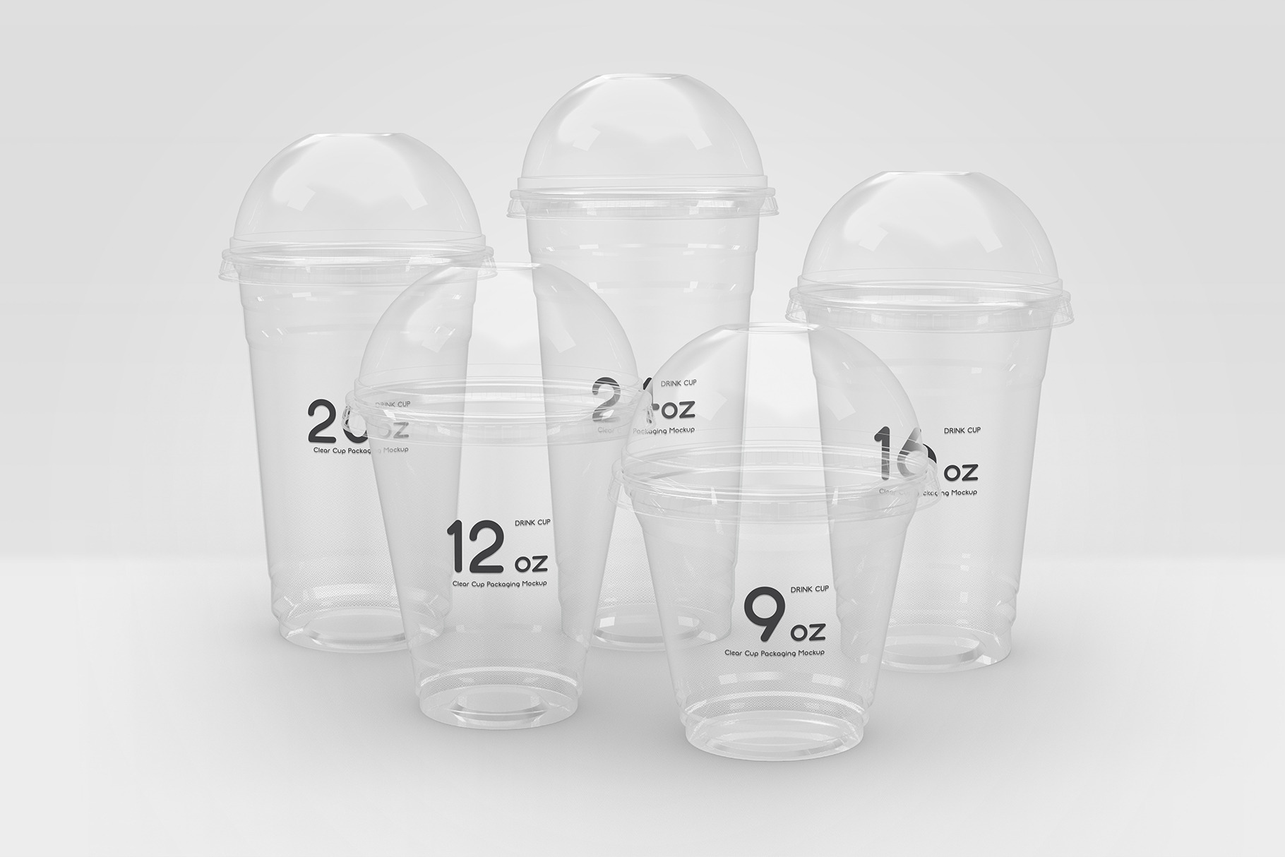 Clear Cold Cups Packaging Mockup, a Cups & Container Mockup by My Mockup