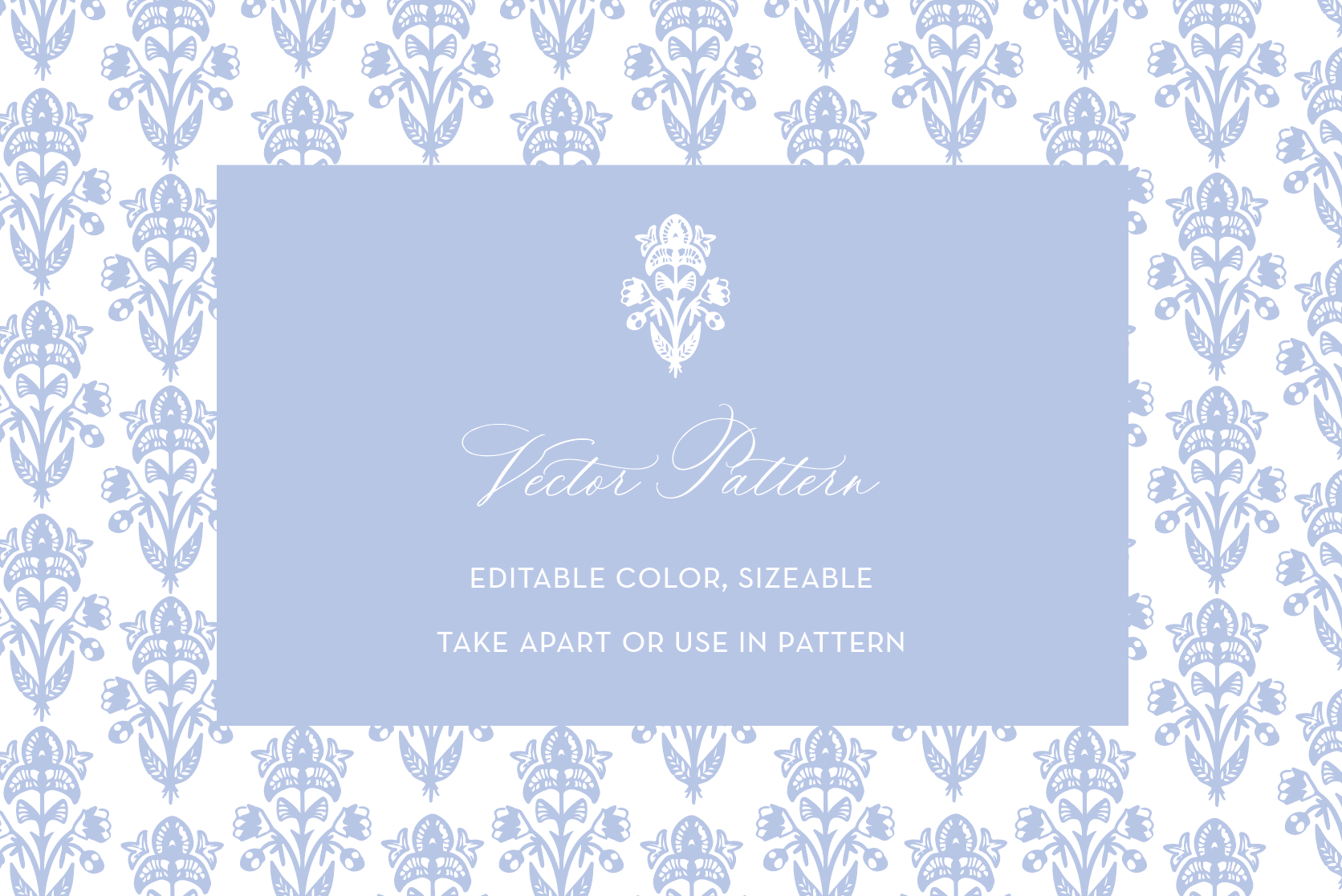 Block Print Vector Pattern, a Graphic by SarahOMaryDesigns