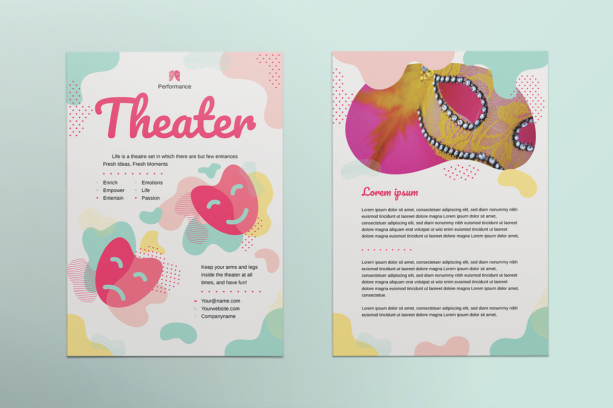 Theater Flyer, a Flyer Template by TemplatesNow!