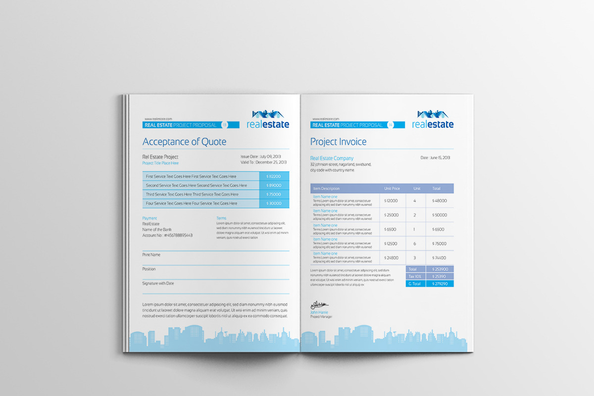 Real Estate Proposal Template, a Brochure Template by ContestDesign