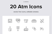 Atm Line Icons, an Outline Icon by Nadiinko
