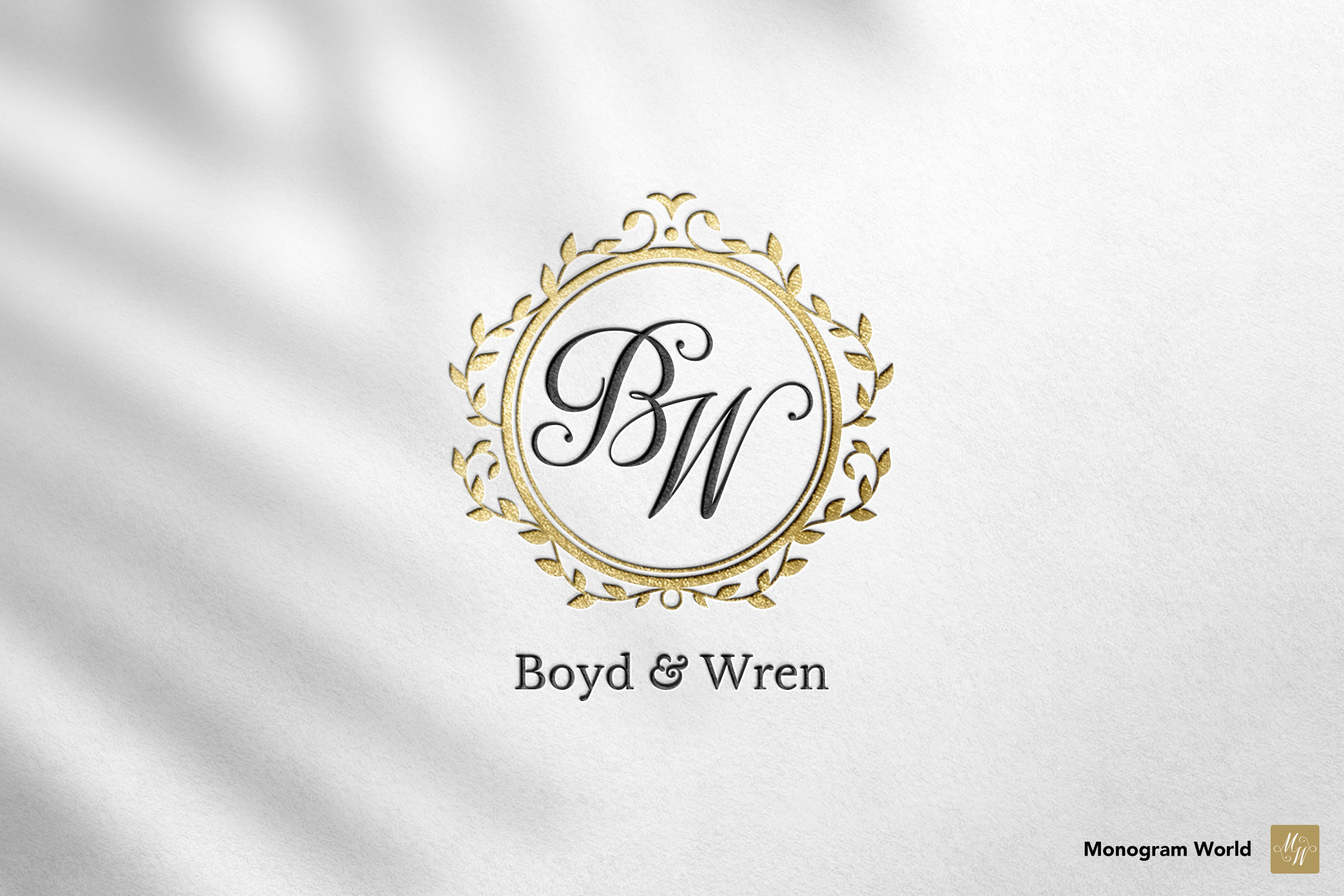 Wedding Monogram BW, a Branding & Logo Template by Monogram World