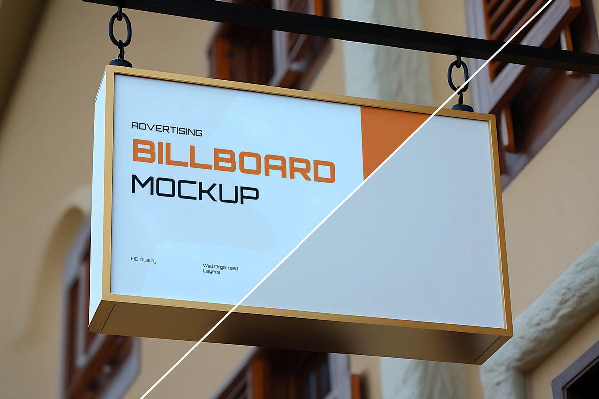 Advertising Hanging Billboard Mockup