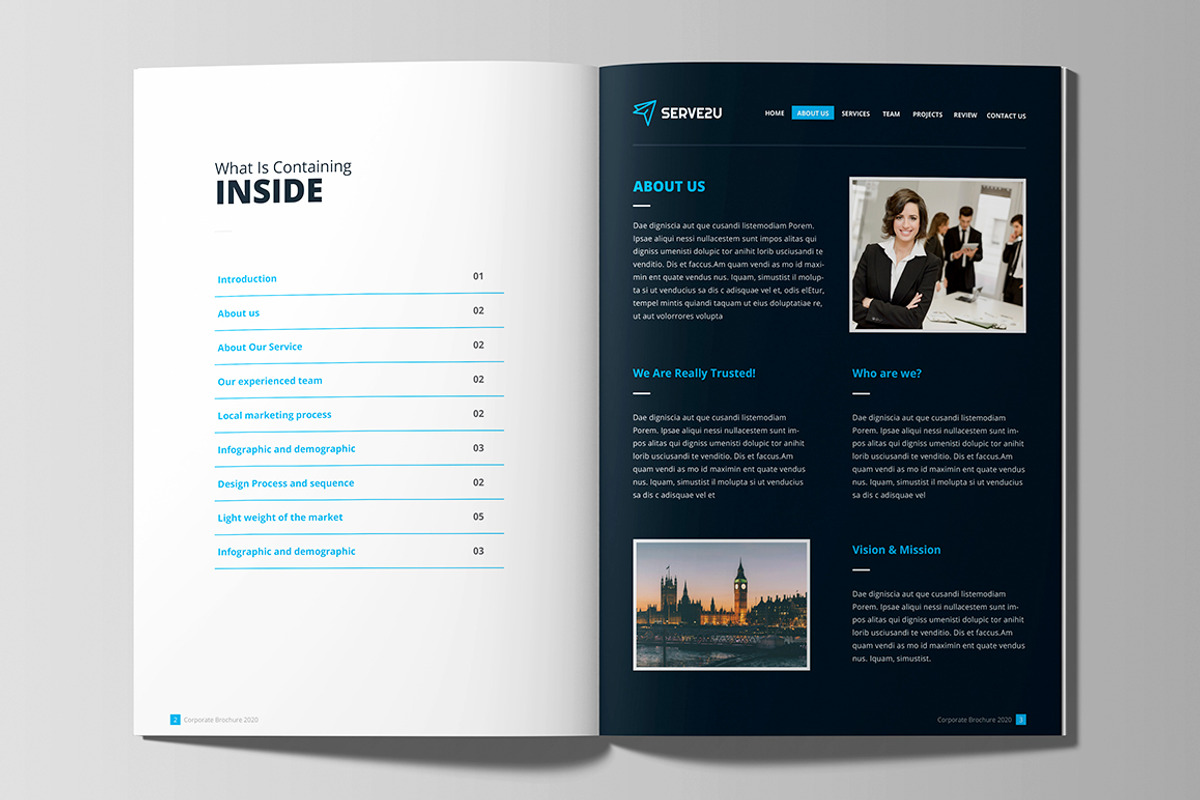 Website Style Brochure Design, a Brochure Template by Layout Design
