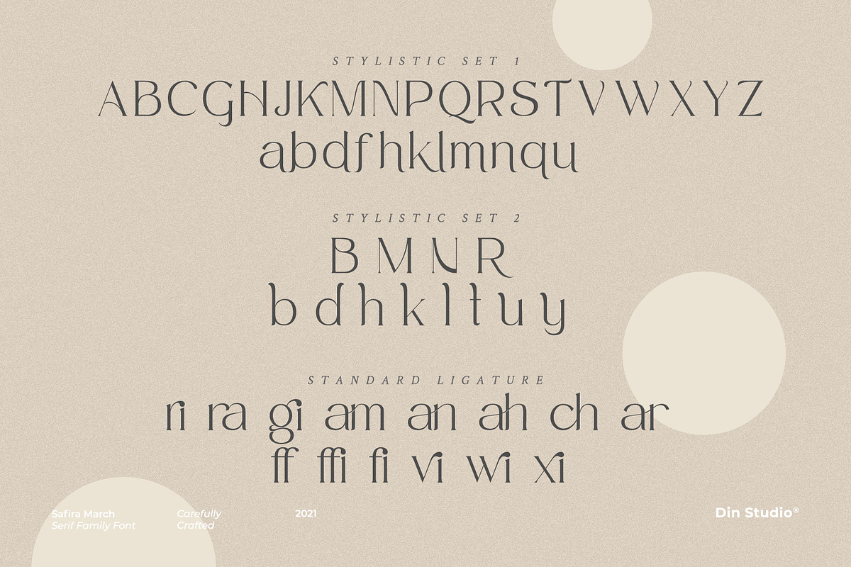 Safira March, a Serif Font by din-studio.com