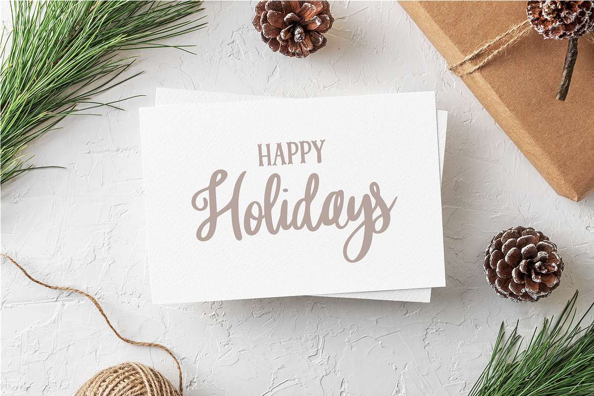 MERRY & BRIGHT Christmas Font Duo, a Serif Font by Blush Font Co.