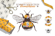 Designs and patterns with bumblebees | Animal Illustrations ~ Creative ...