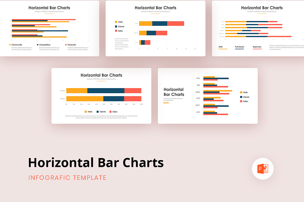 Horizontal Bar Charts - PowerPoint 2, a Templates & Theme by slidequest ...