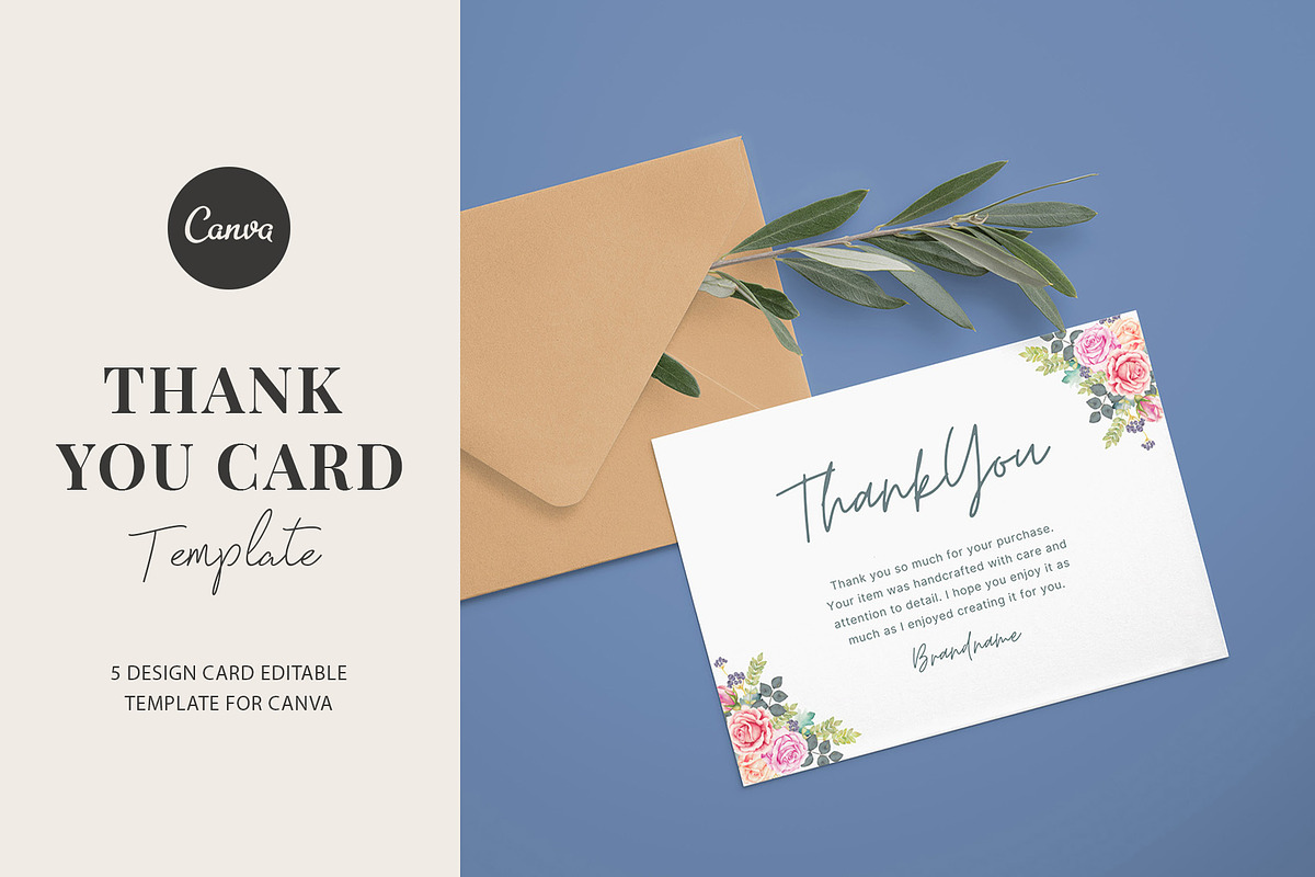 Thank you card template for canva 2, a Card Template by Syaeful Anas