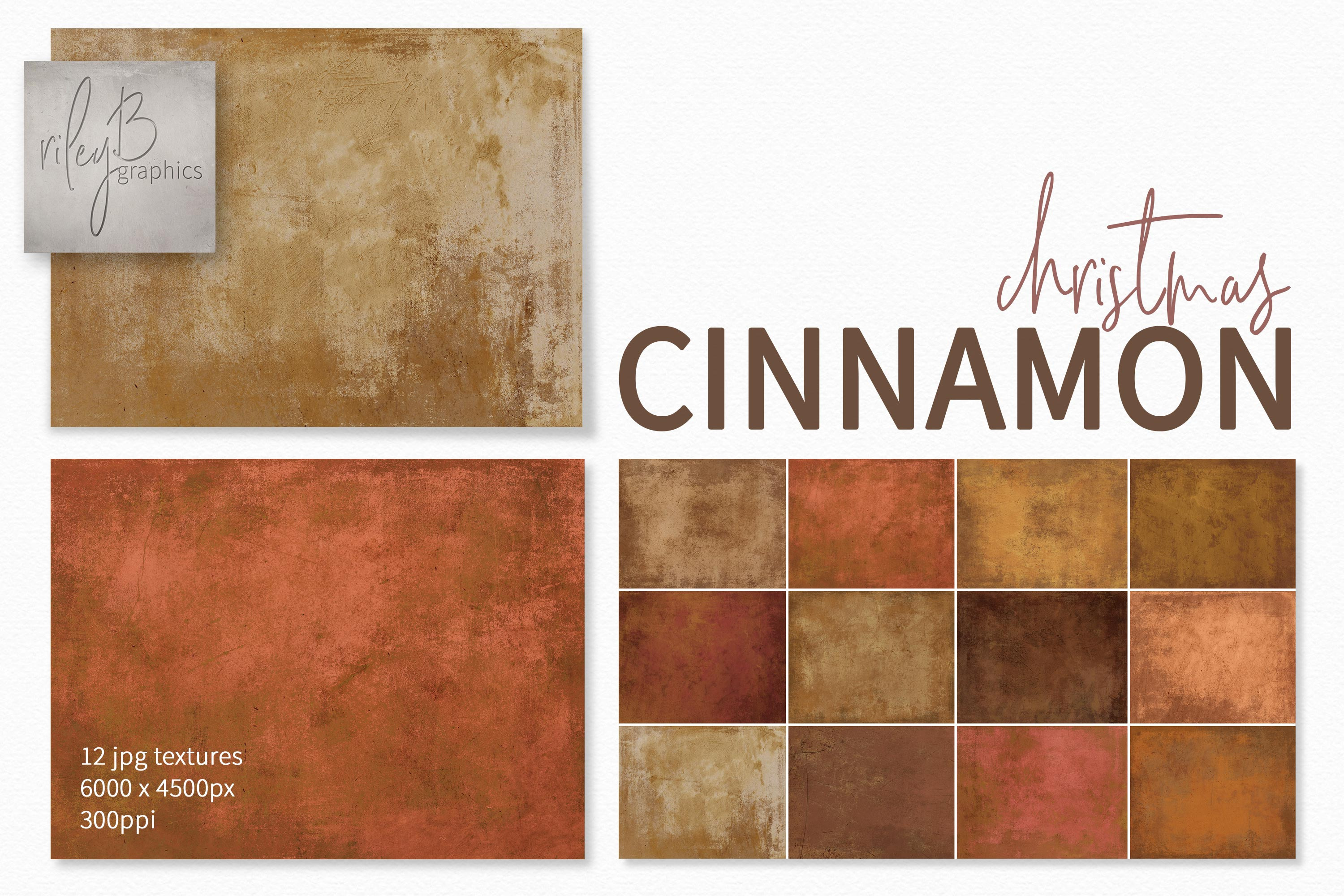 Christmas Cinnamon Textures, a Texture Graphic by rileyBgraphics