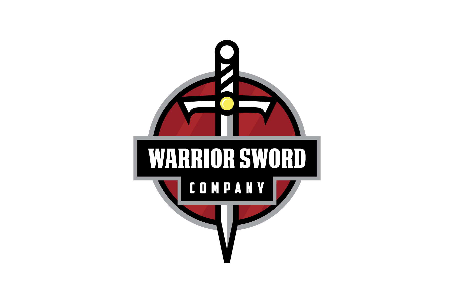 warrior sword emblem badge logo, a Branding & Logo Template by ZHR ...