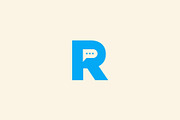 Letter R Chat Vector Logo or Icon