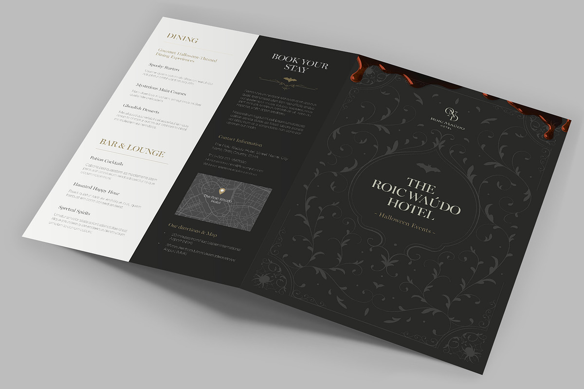 Halloween Hotel Mini Brochure Templa, a Brochure Template by BrandPacks