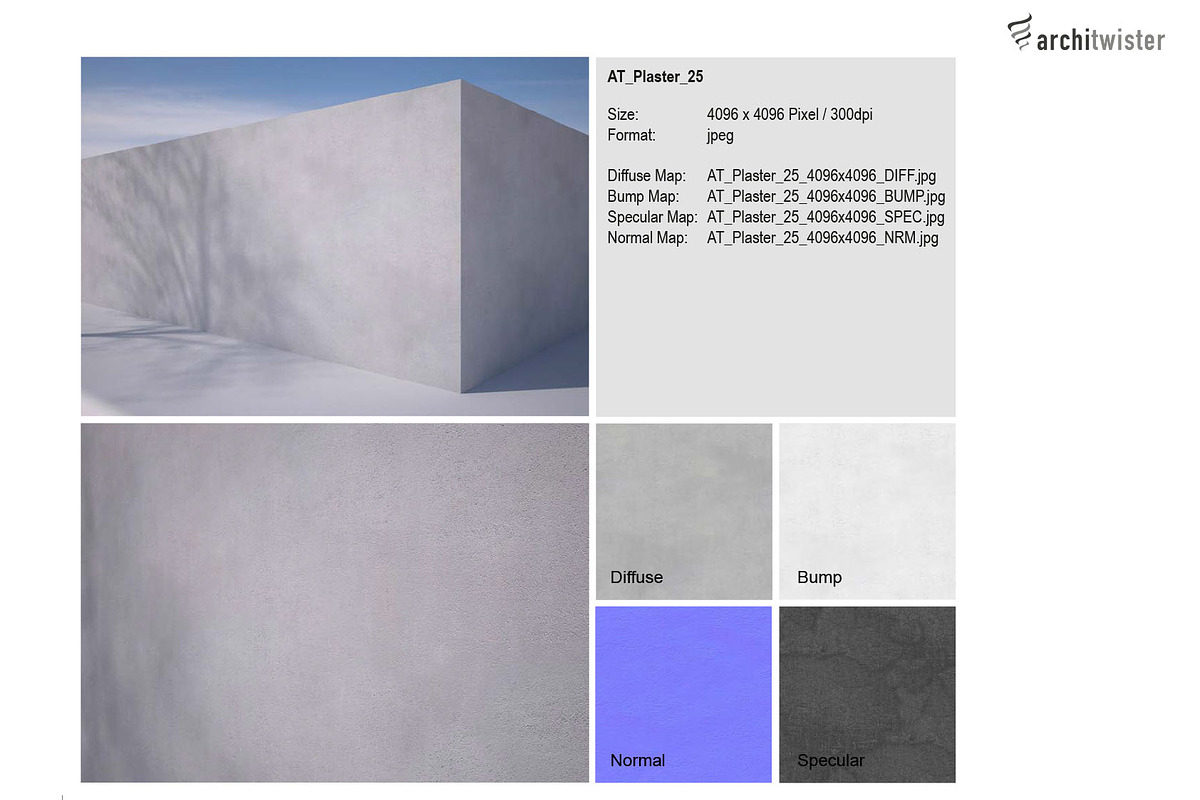 25 Seamless Plaster Textures, a Texture Graphic by architwister