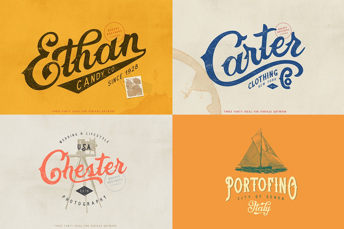 Brooks Brothers Typeface, a Script Font by Liviu