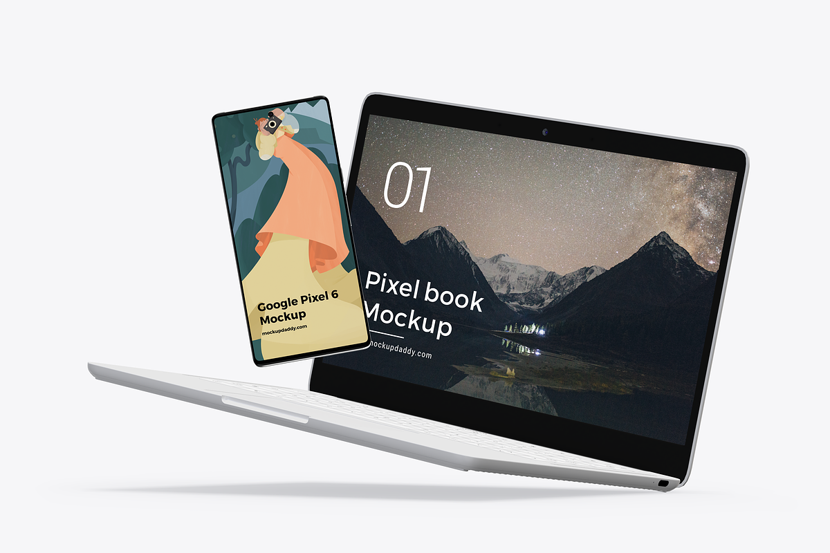 Google Pixel 6 Mockup, an Android Mockup by Mockupdaddy