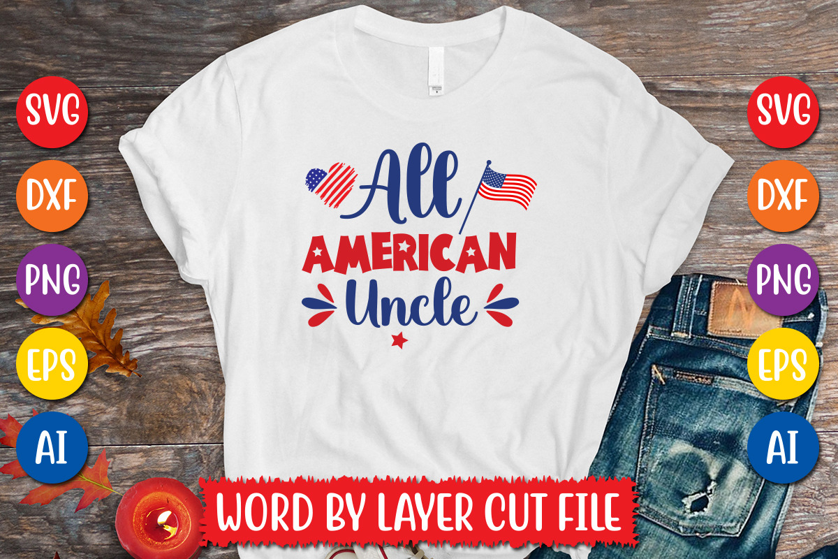 All American Uncle cut file, an Object Graphic by MegaSVGArt