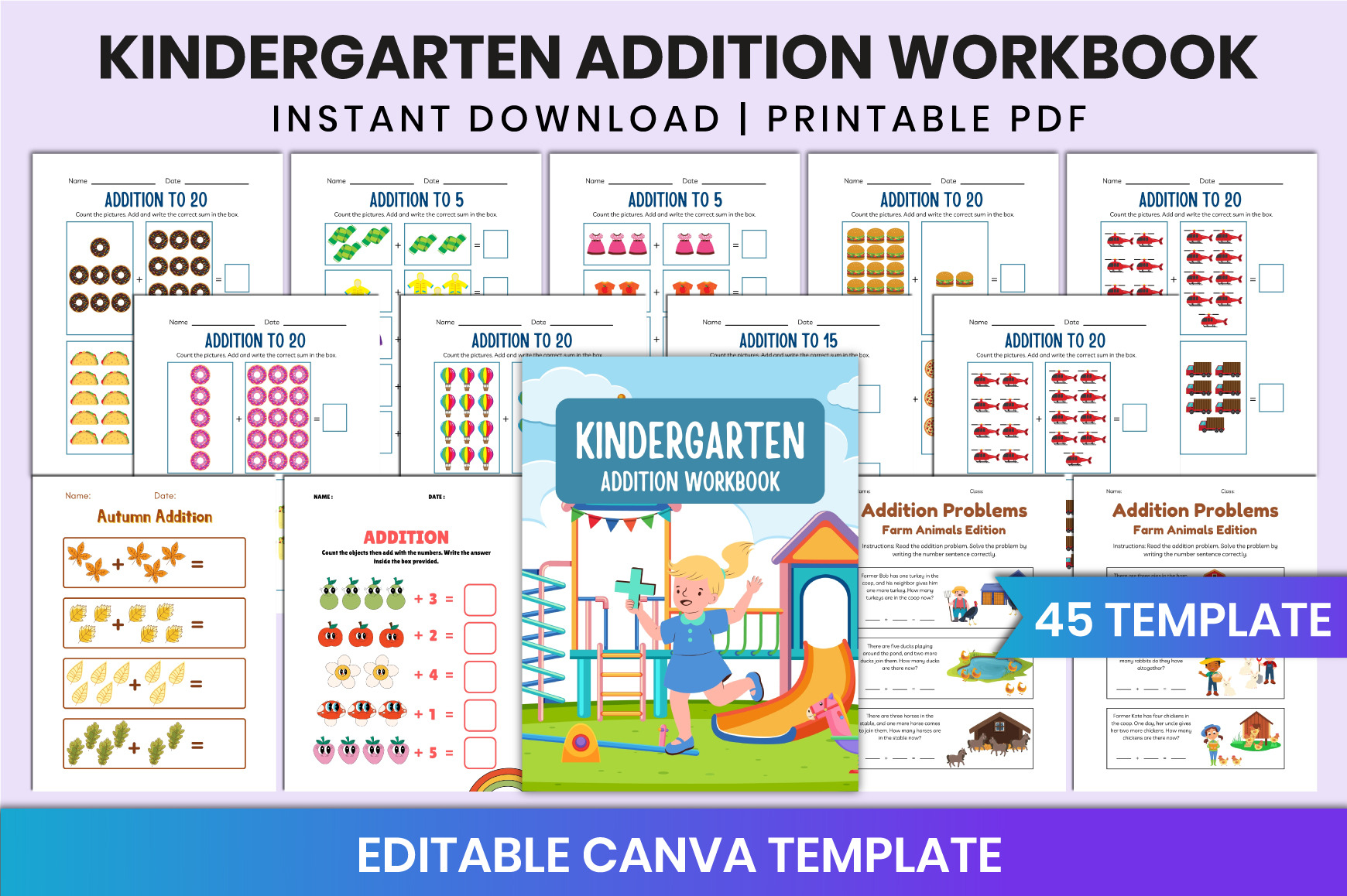 Kindergarten Addition Workbook