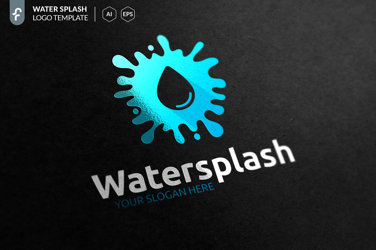Water Splash Logo, a Branding & Logo Template by ft.studio | Creative ...