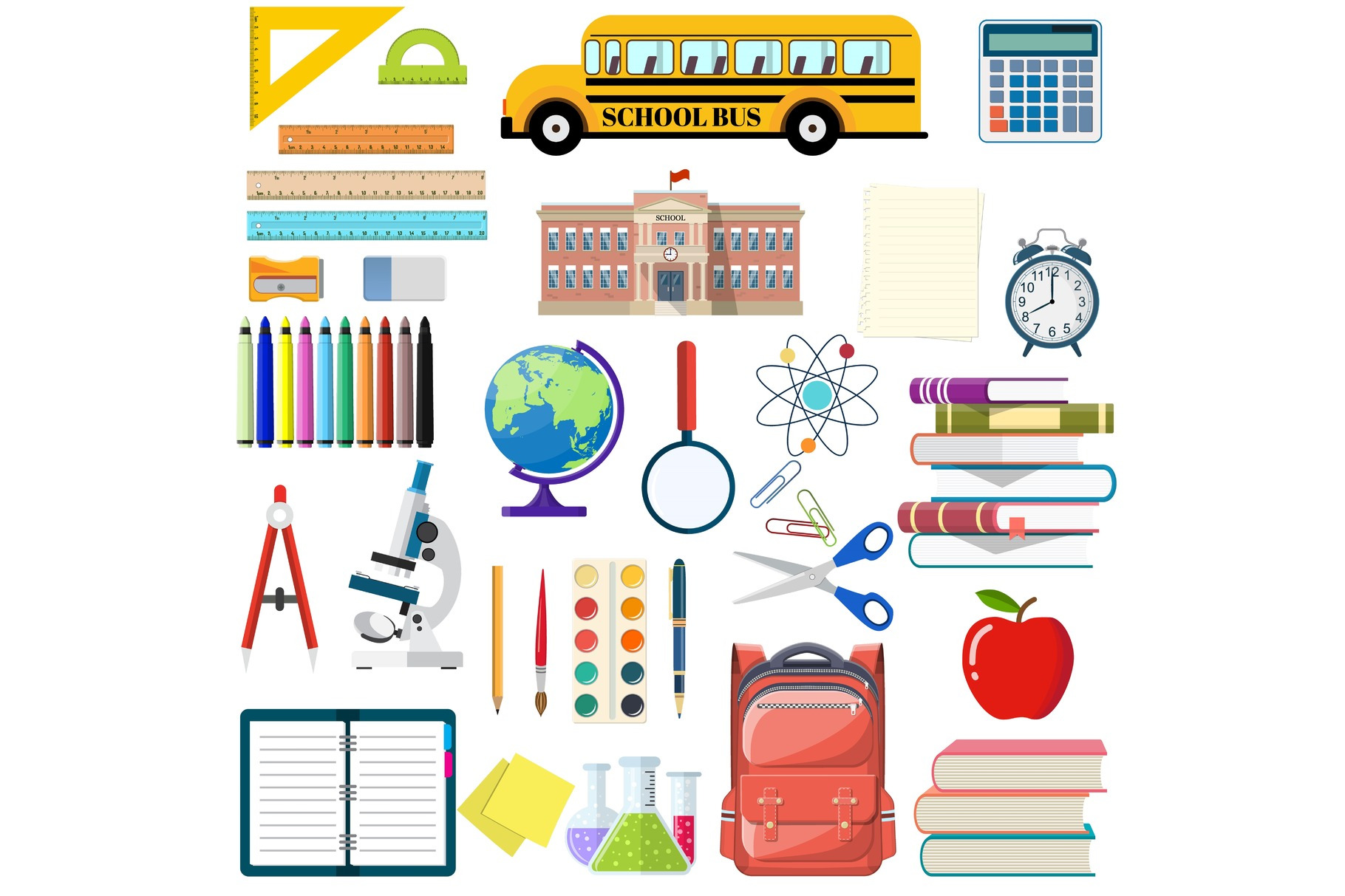 Big school set. | Education Illustrations ~ Creative Market