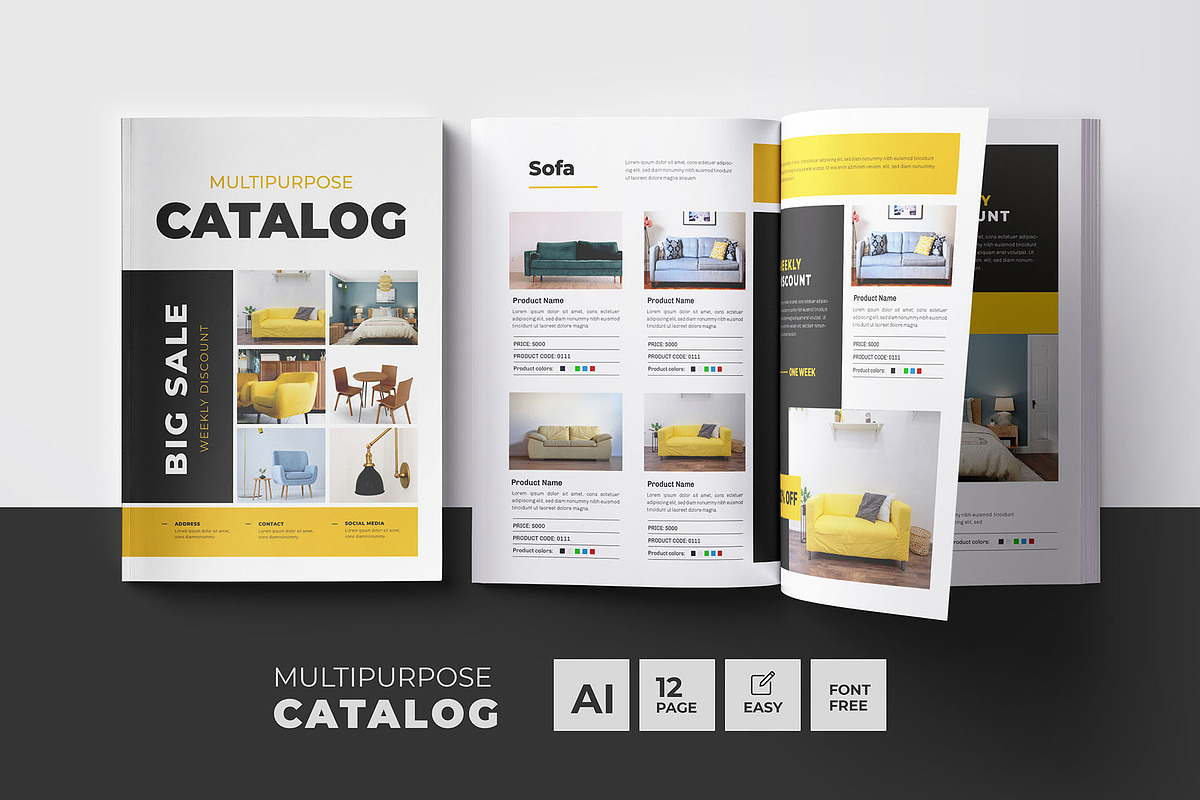 Furniture Catalog Layout