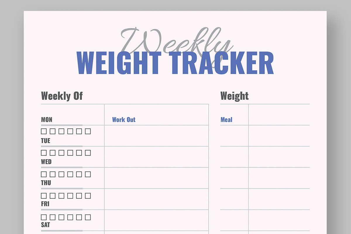 Weekly Weight Tracker for Fitness