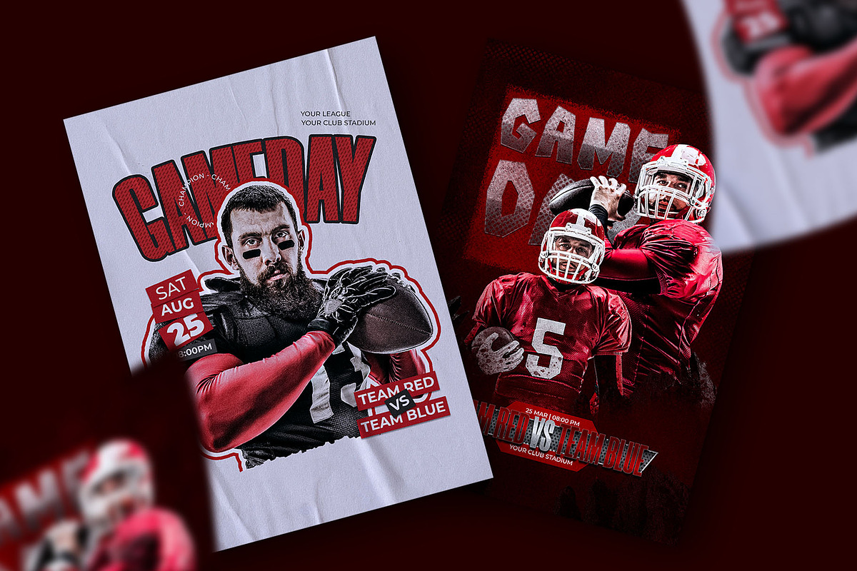 Bundle Football Flyers Templates