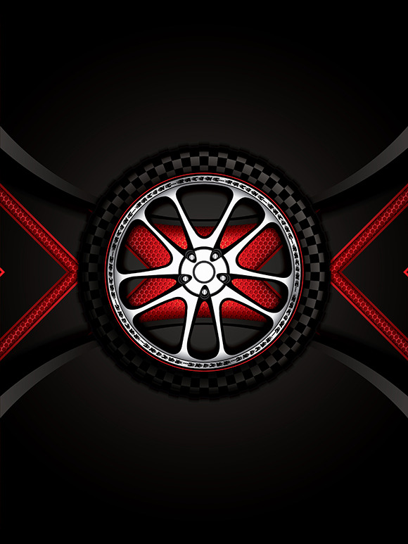 Racing car wheel, an Object Illustration by gigello