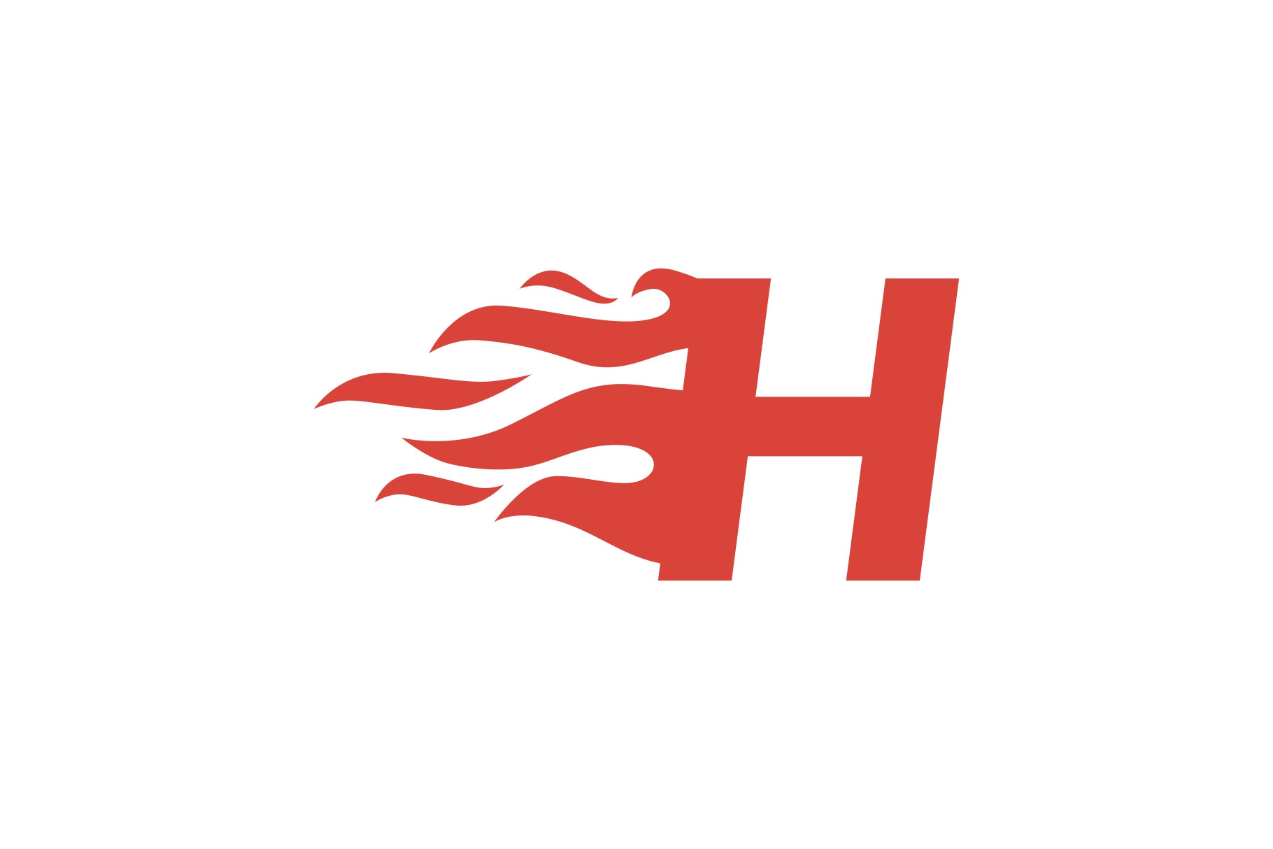 h letter fire flame hot uppercase, a Branding & Logo Template by vastard