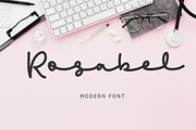 Rosabel Modern Signature Font, a Script Font by Formatika Studio | Creative Market