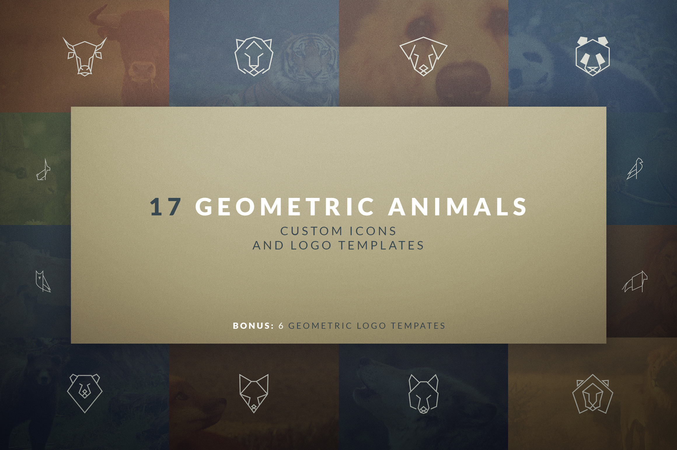17 Geometric Animal Icons and Logos