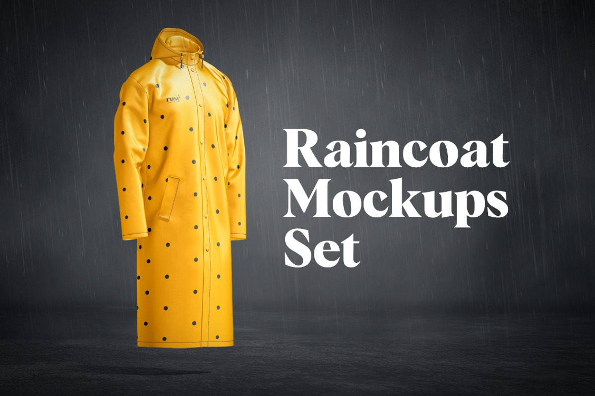 Raincoat Mockups Set, an Apparel Mockup by rebrandy