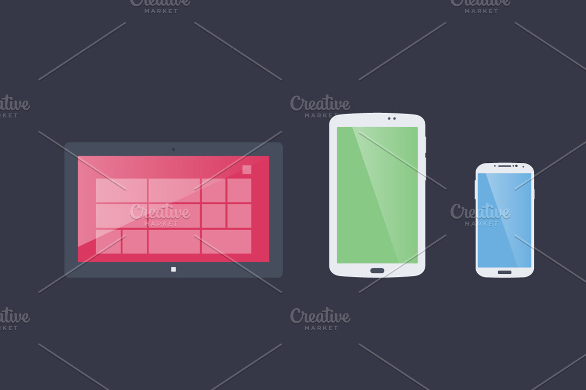 Flat Devices, a Product Mockup by Claw Creative Co.