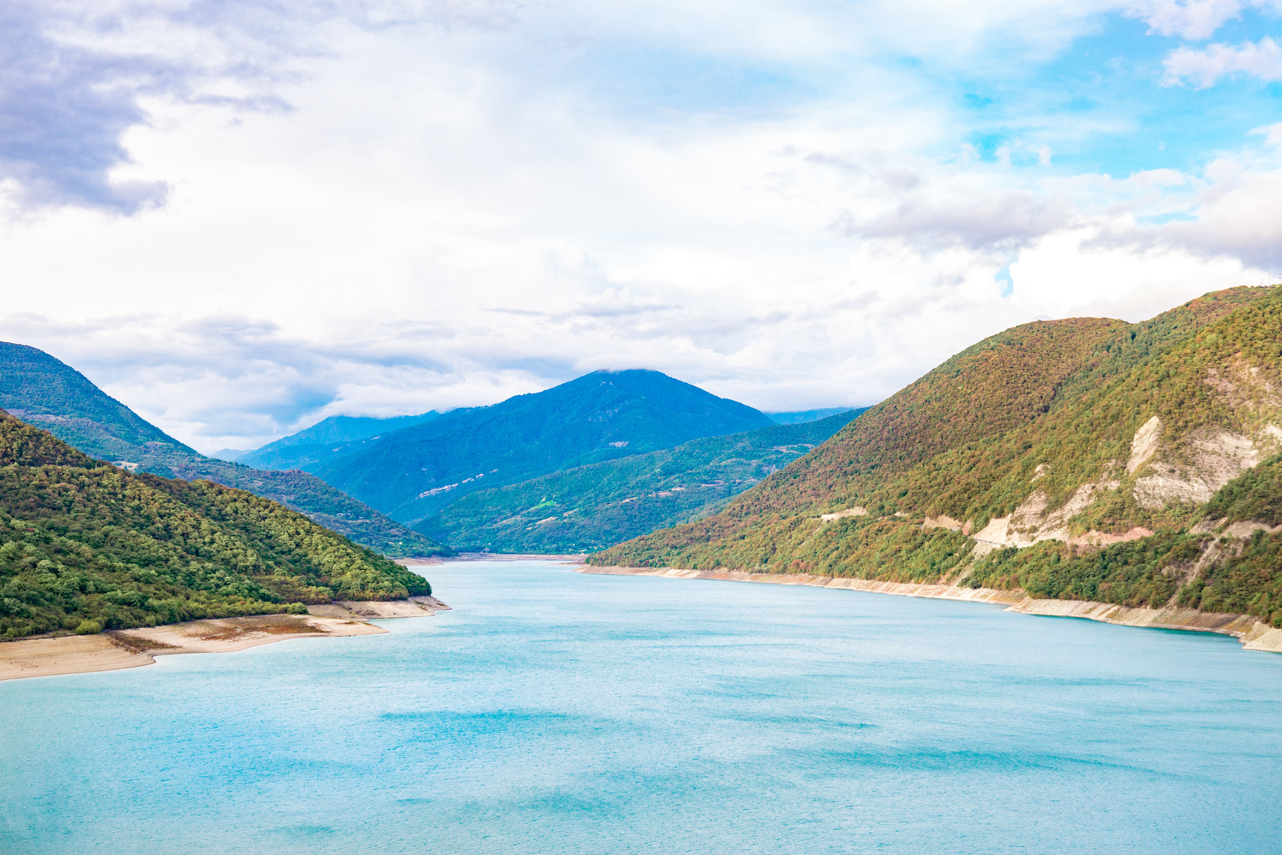 Mountains and lake dam in the mount featuring background, tree, and ...