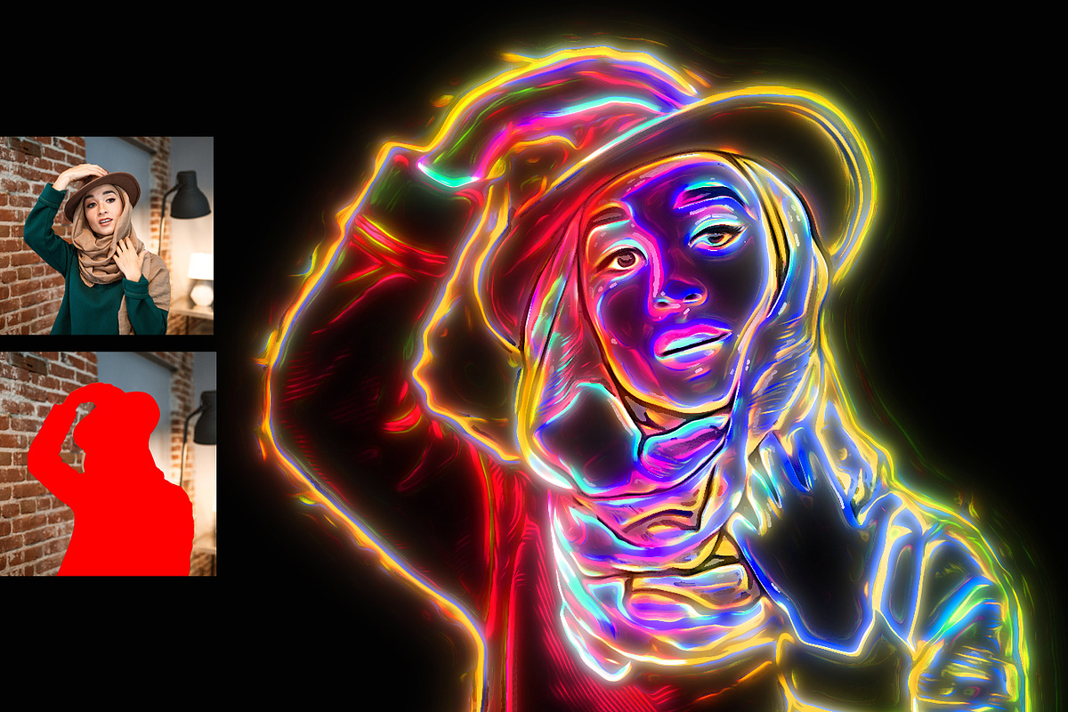 Neon Painting Effect, an Action Add-On by MRI STUDIO