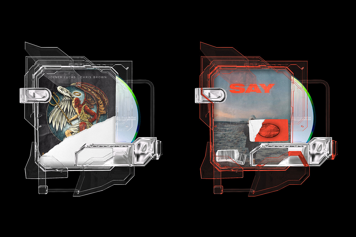 FUTURISTIC CD CASE MOCKUp