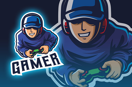 Hoodie Gamer Logo, a Branding & Logo Template by Suhandi