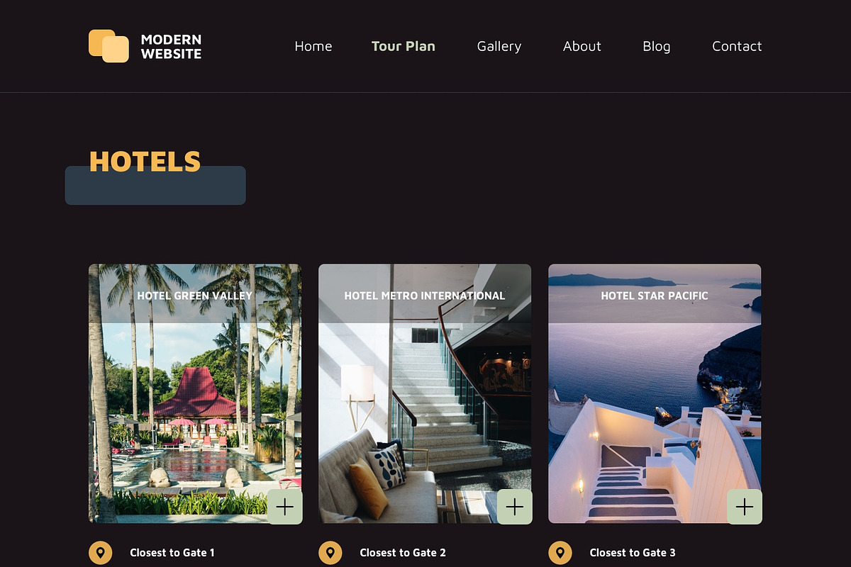 Local Attraction Website Template, an UI Kit Template by abirdesign15 ...