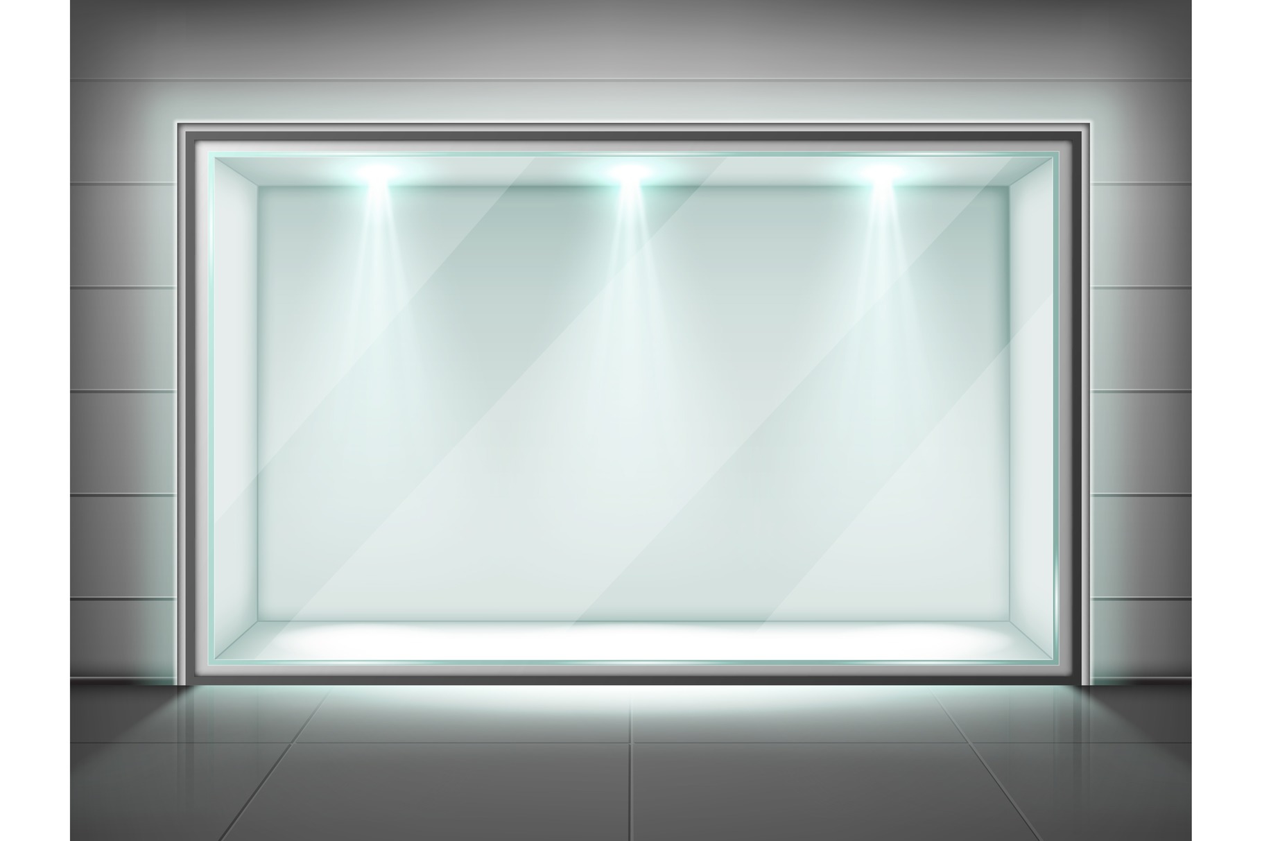 Glass wall frame, transparent | Decorative Illustrations ~ Creative Market