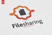 File Sharing Logo, a Branding & Logo Template by ft.studio
