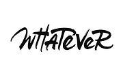 Whatever vector lettering, an Illustration by Zagach Letters